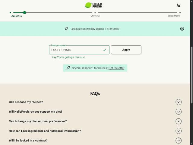 HelloFresh Promo Codes (70 Verified) - 65% Off Sep 2025