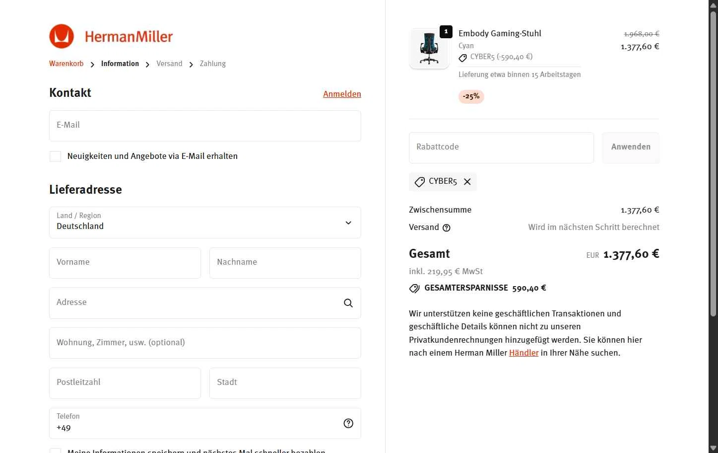 Herman Miller Promo Codes - 30% Off (8 Verified) Dec 2025