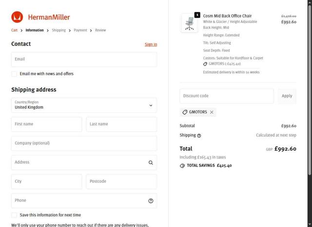Herman Miller Promo Codes - 30% Off (Verified) Oct 2025