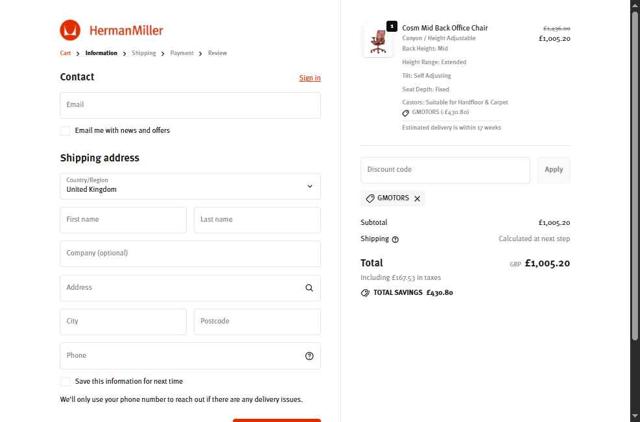Herman Miller Promo Codes - 30% Off (Verified) Oct 2025