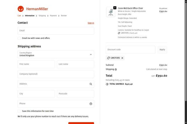 Herman Miller Promo Codes - 30% Off (Verified) Oct 2025