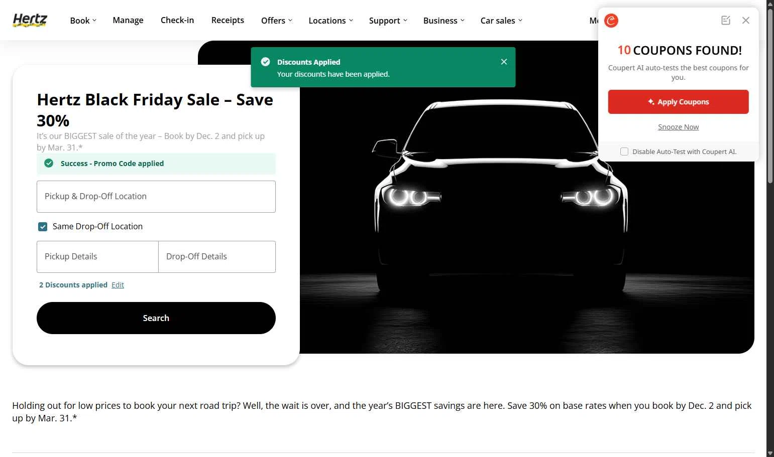 Hertz Promo Codes - 10% Off (9 Verified) Dec 2025