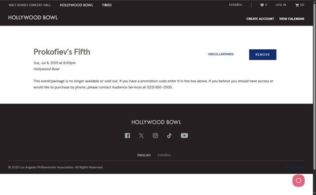 Hollywood Bowl Promo Codes (3 Verified) - 20% Off Oct 2025