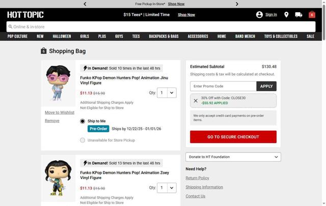 Hot Topic Promo Codes - 30% Off (5 Verified) Sep 2025