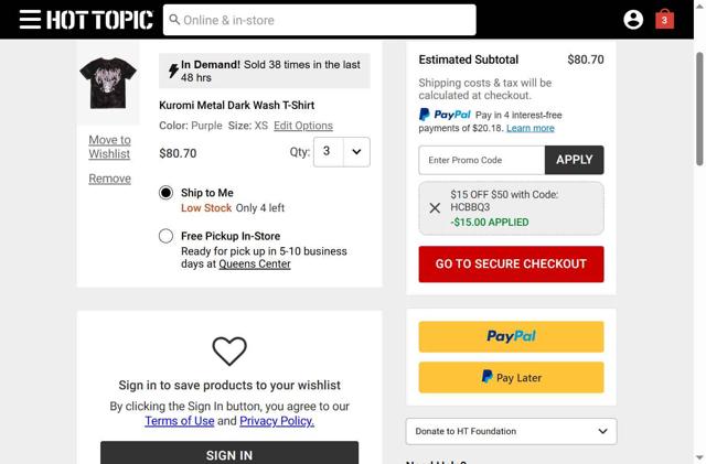 Hot Topic Promo Codes - $15 Off (2 Verified) Oct 2025