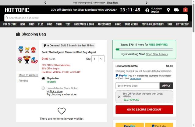 Hot Topic Promo Codes (2 Verified) - 30% Off w/Code Apr 2025