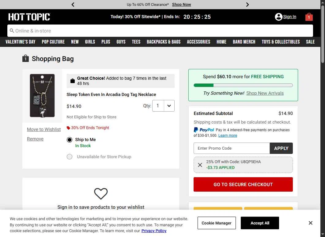 Hot Topic Promo Codes - 30% Off (2 Verified) Mar 2026