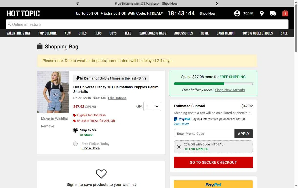 Hot Topic Promo Codes - 30% Off (2 Verified) Feb 2026