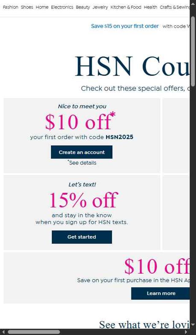 HSN Discount Codes - $15 Off (2 Verified) Oct 2025