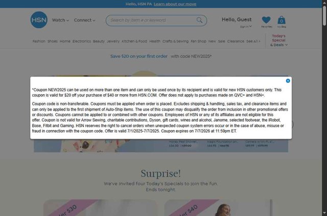 HSN Discount Codes - $25 Off (3 Verified) Jul 2025