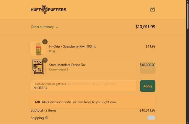 Huff and Puffers Promo Codes - 15% Off Coupons Jul 2025