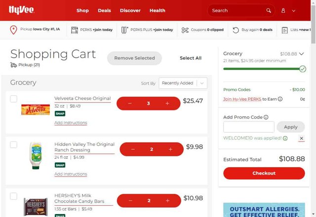 Hy-Vee Promo Codes (2 Verified) - $10 Off Sitewide May 2025