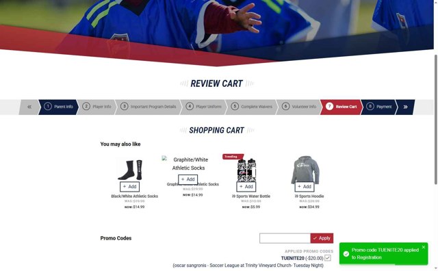 i9 Sports Promo Codes (1 Verified) - $20 Off w/Code May 2025