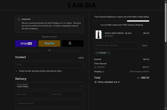 I.AM.GIA Promo Codes (3 Verified) - 15% Off w/Code Oct 2025