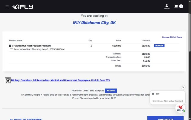 iFLY Promo Codes (4 Verified) - 5% Off w/Code Aug 2025