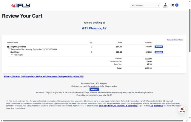 iFLY Promo Codes (2 Verified) - 5% Off w/Code Oct 2025