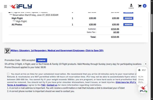 iFLY Promo Codes (4 Verified) - 5% Off w/Code Sep 2025