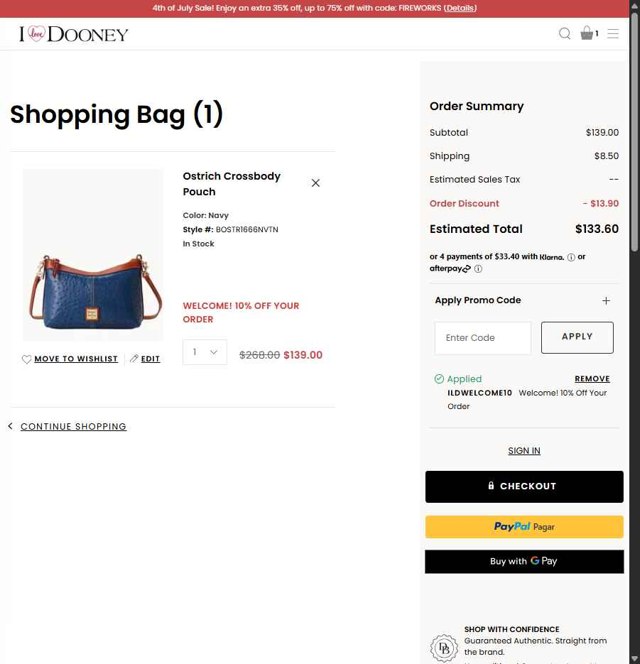 I Love Dooney Promo Codes - 10% Off (Verified) Jul 2025