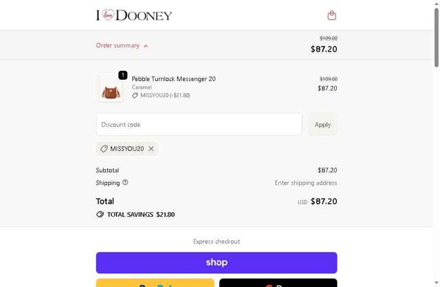 I Love Dooney Promo Codes - 20% Off (Verified) Oct 2025