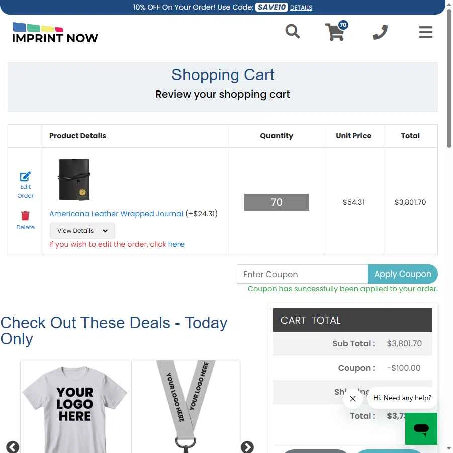 Imprint Now Promo Codes - $100 Off (Verified) Oct 2025