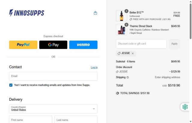 Inno Supps Discount Codes (9 Verified) - 20% Off May 2025