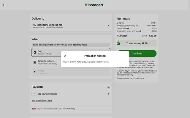 Instacart Promo Codes (6 Verified) - $10 Off w/Code Sep 2025