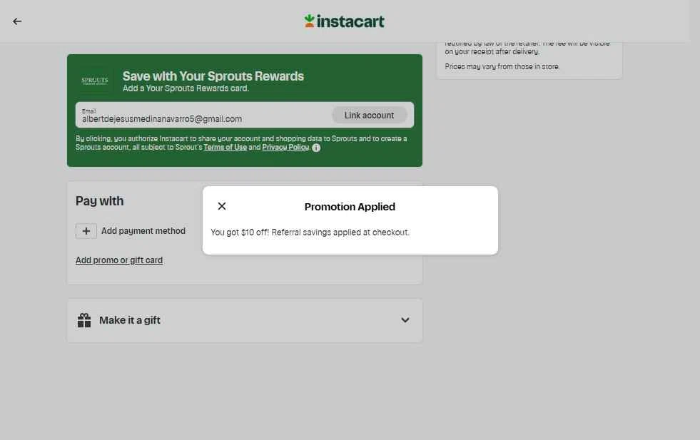 Instacart Promo Codes (5 Verified) - $10 Off w/Code Oct 2025