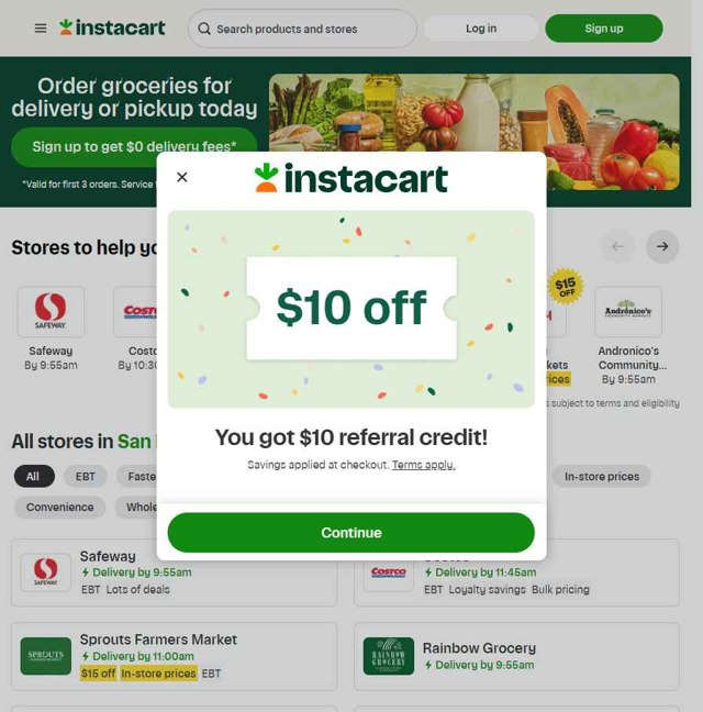 Instacart Promo Codes (5 Verified) - $10 Off w/Code Jun 2025