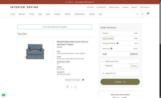 Interior Define Promo Codes - 20% Off Aug 2025