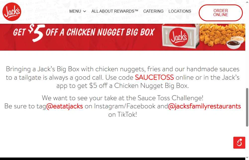 Jack's Promo Codes - $5 Off (3 Verified) Dec 2025