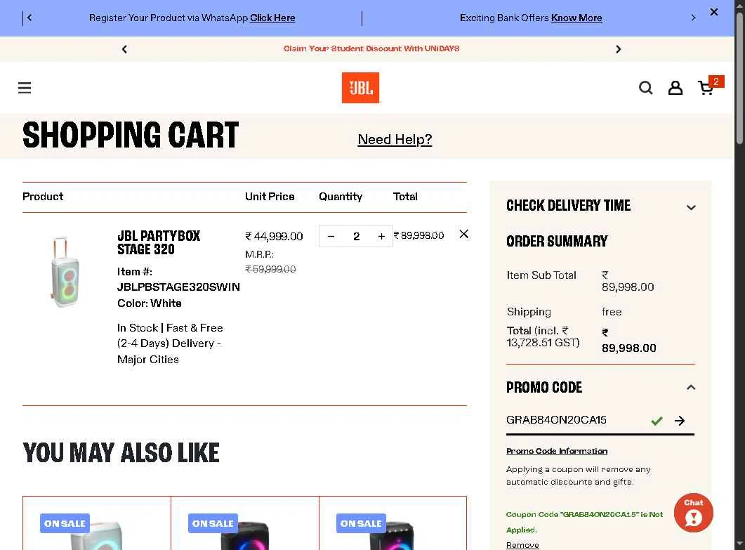 JBL Promo Codes - 15% Off Sitewide (5 Verified) Dec 2025