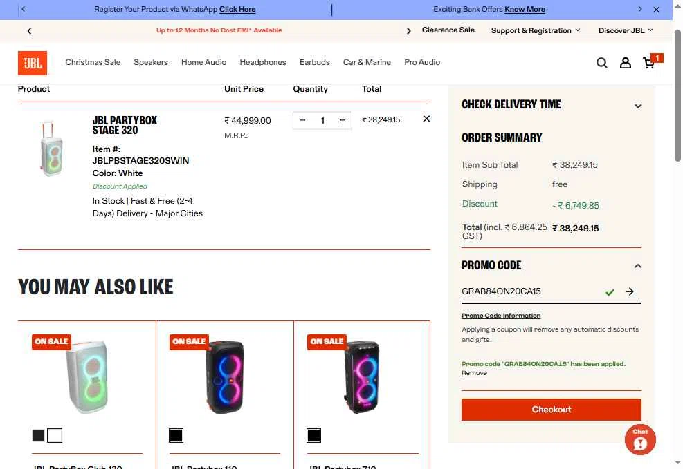 JBL Promo Codes - 10% Off w/Code (3 Verified) Jan 2026