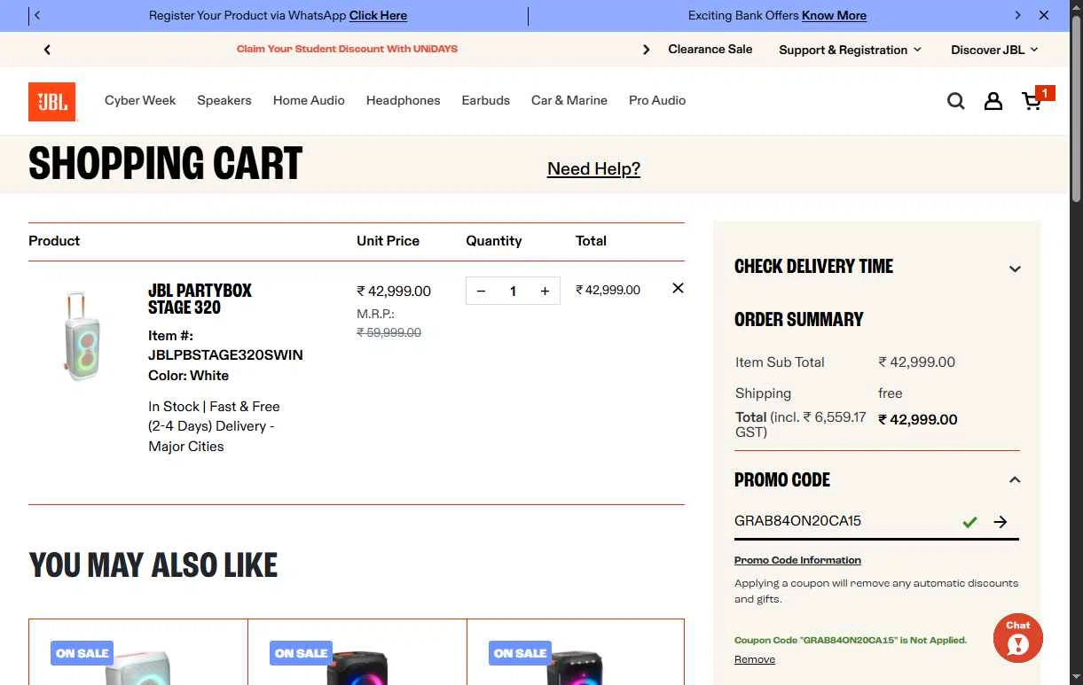 JBL Promo Codes - 15% Off Sitewide (5 Verified) Dec 2025