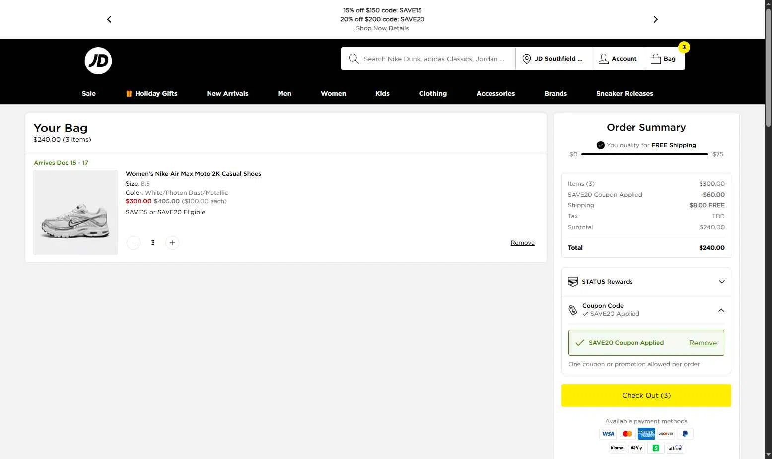 JD Sports Promo Codes - $15 Off (3 Verified) Dec 2025