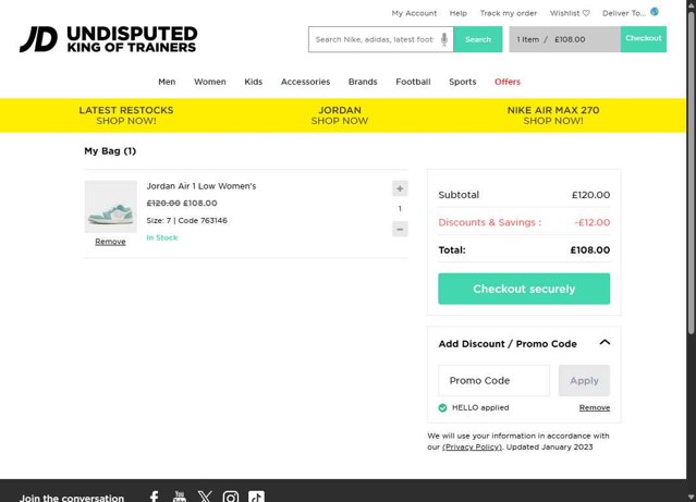 JD Sports Promo Codes (3 Verified) - 10% Off w/Code Aug 2025