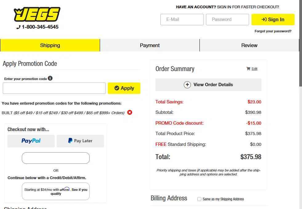 Jegs Promo Codes - $5 Off Sitewide (2 Verified) Nov 2025