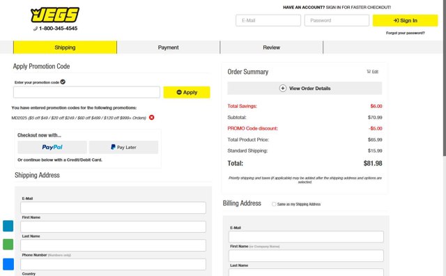 Jegs Discount Codes - $5 Off (1 Verified) Aug 2025