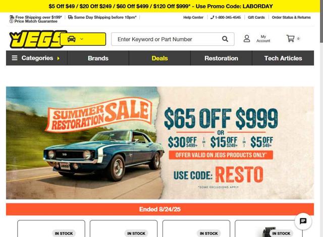 Jegs Discount Codes - $120 Off (1 Verified) Oct 2025