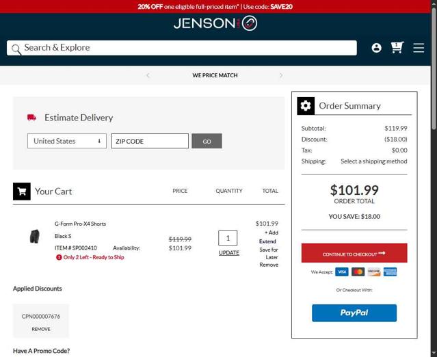 JensonUSA Promo Codes - 20% Off (2 Verified) Oct 2025