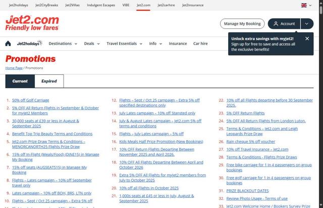 Jet2.com Promo Codes (3 Verified) - 20% Off w/Code Oct 2025