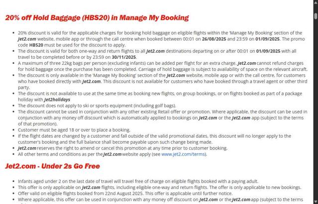 Jet2.com Promo Codes (2 Verified) - $30 Off w/Code Oct 2025