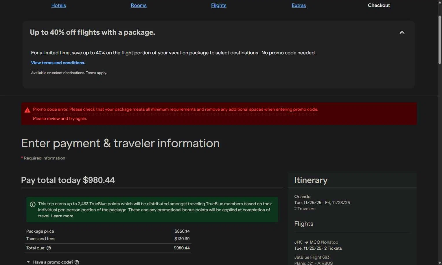 JetBlue Vacations Promo Code - $1,000 Off Dec 2025