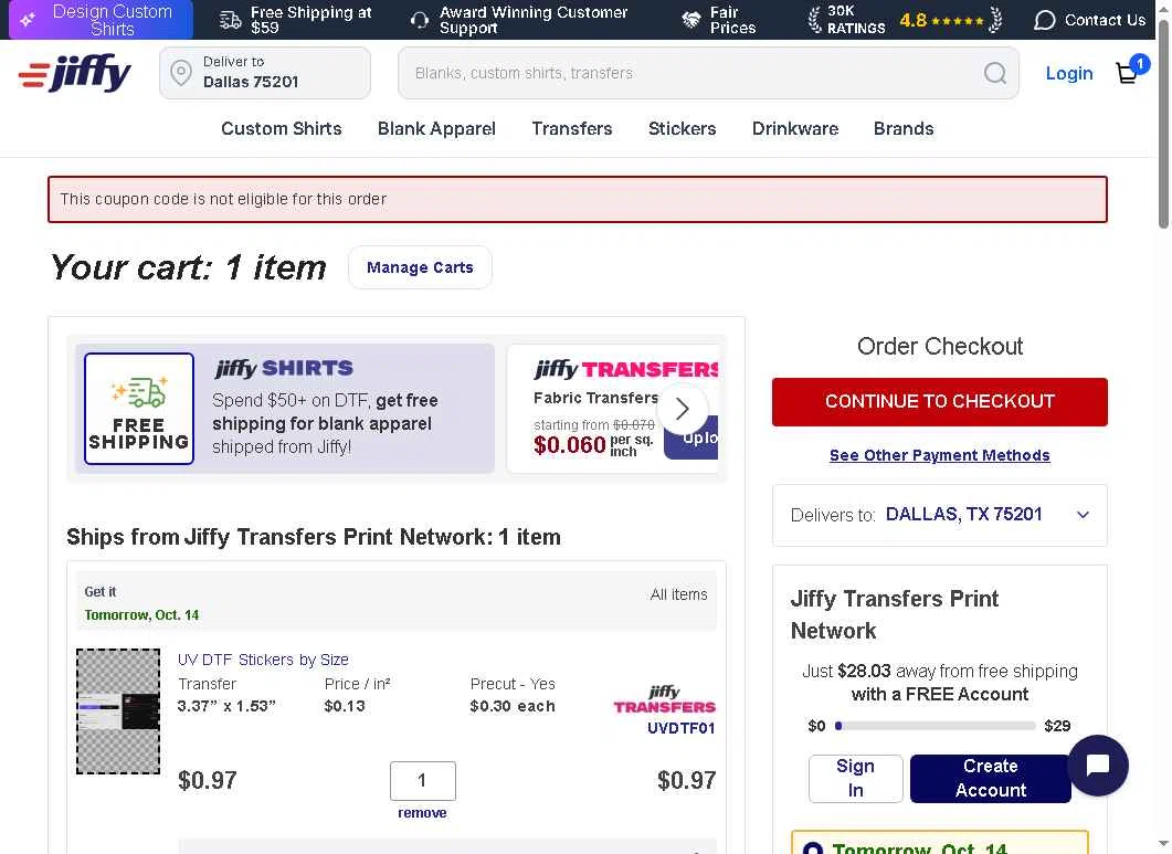 Jiffy Promo Codes (1 Verified) - 30% Off w/Code Oct 2025