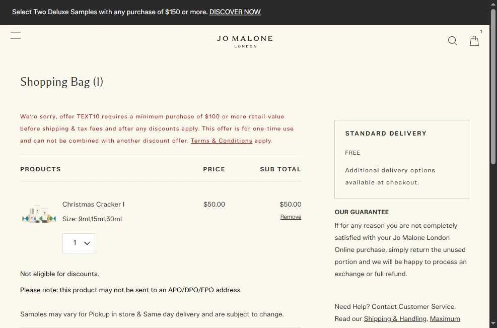 Jo Malone Promo Codes - 10% Off (4 Verified) Nov 2025