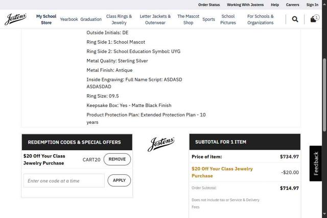 Jostens Promo Codes (4 Verified) - $20 Off Sitewide Sep 2025