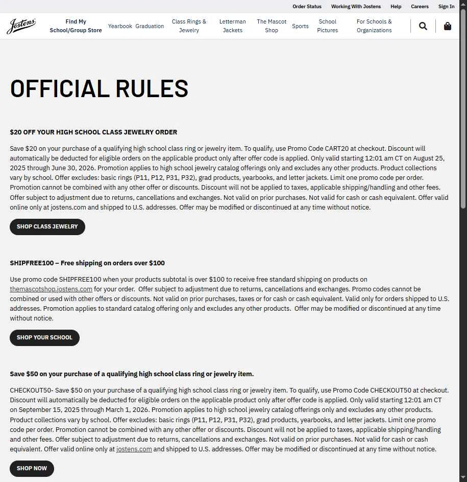Jostens Promo Codes - $50 Off (3 Verified) Jan 2026