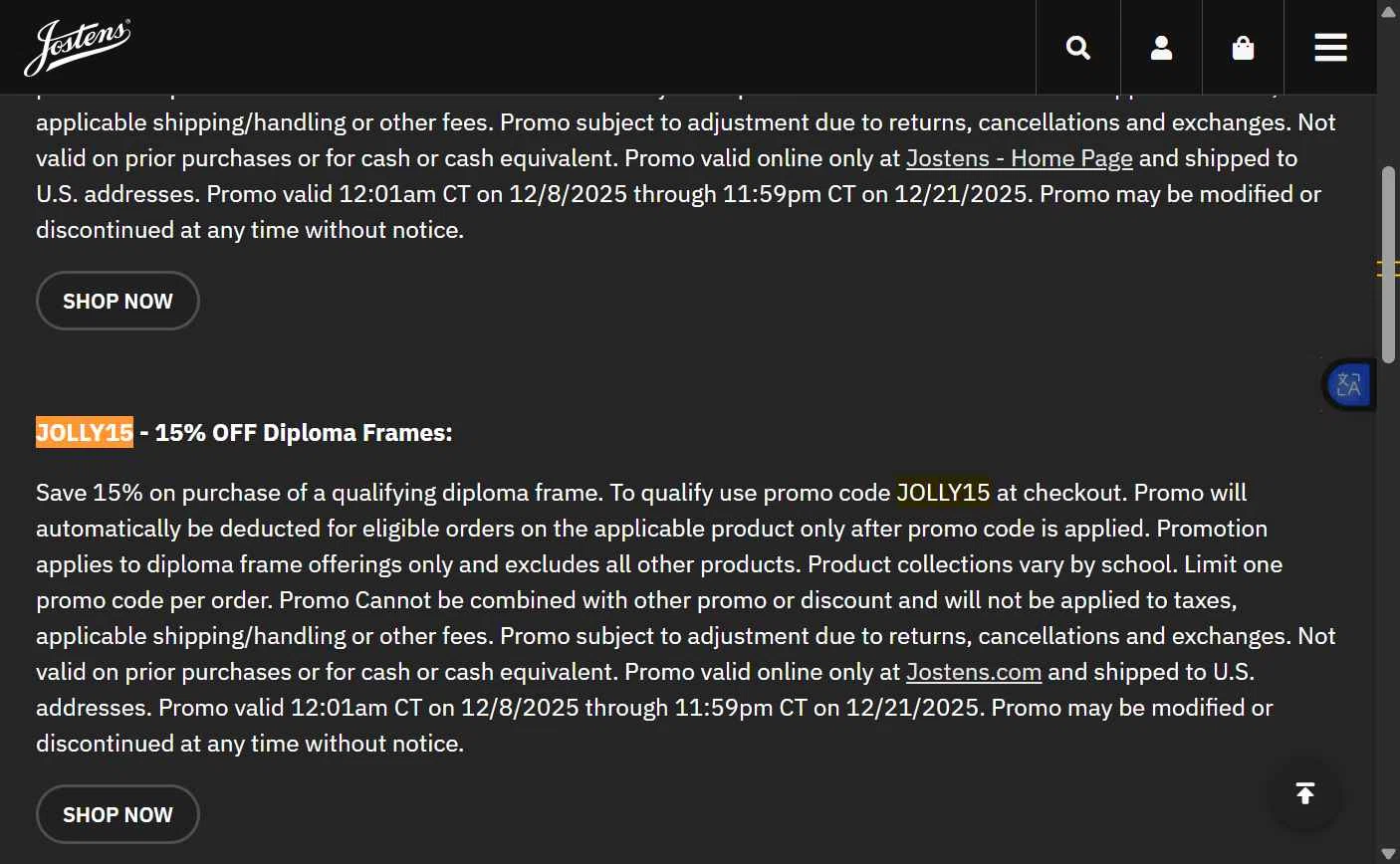 Jostens Promo Codes - $300 Off (7 Verified) Dec 2025