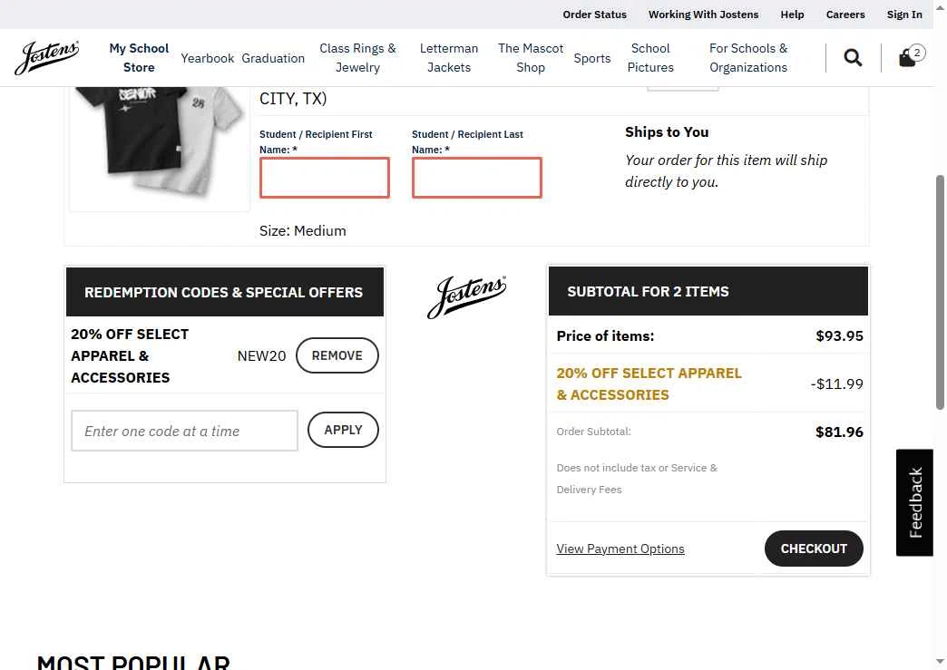 Jostens Promo Codes - $50 Off (4 Verified) Jan 2026
