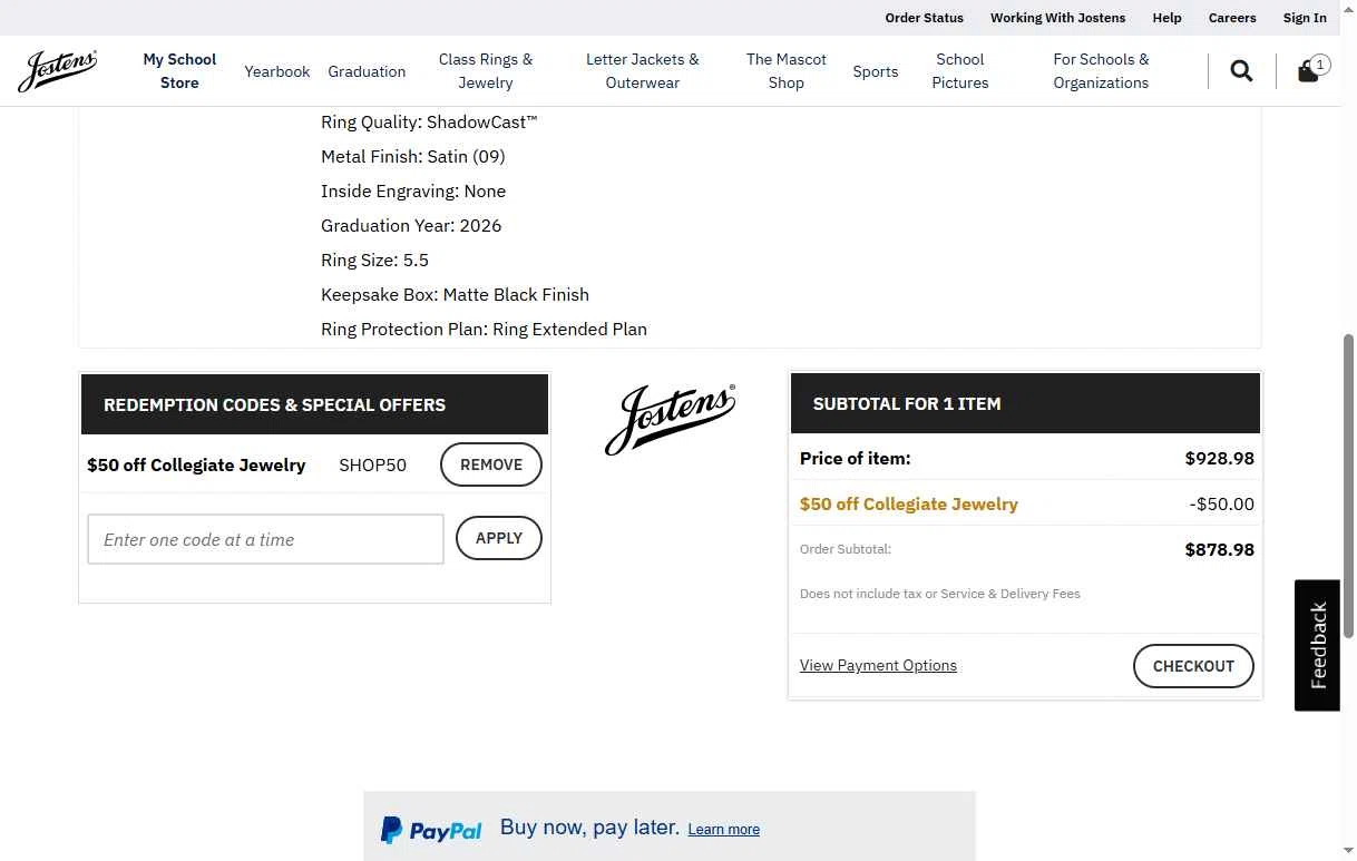 Jostens Promo Codes - $50 Off (3 Verified) Nov 2025