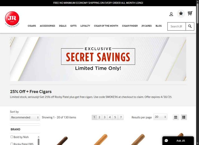JR Cigar Coupon Codes (8 Verified) - 35% Off w/Code May 2025
